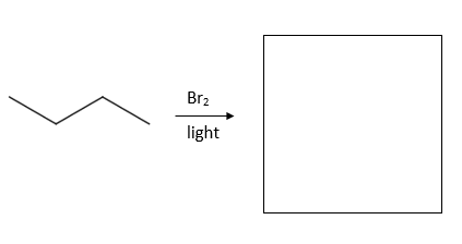 Draw the major monobromination product when the following alkane is ...