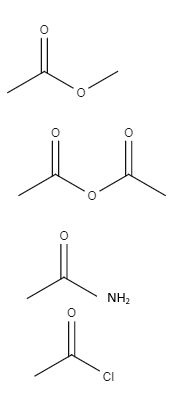 1) Arrange these compounds in order of reactivity with nucleophiles ...