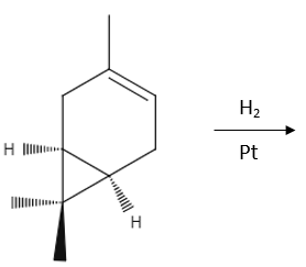 The catalytic hydrogenation of 3-carene over platinum is, theoretically ...