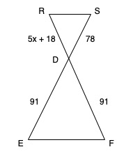 Consider the following two triangles. Find the value of x. | Homework ...