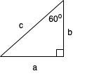 Consider the following triangle, where a = 9. Find the lengths of side ...