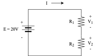 What are the values of the resistors R1 and R2 if I = 3A and V1 = 7V ...