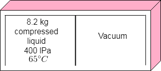 A rigid tank is divided into two equal parts by a partition. One part ...