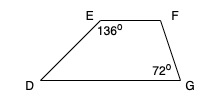 In trapezoid DEFG, find m\angle F. | Homework.Study.com