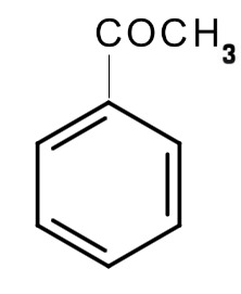 Provide the structure of the product: Benzene + CH_3COCI/AlCl_3 to ...