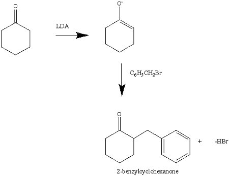 How would you synthesize the shown compound from cyclohexanone? More ...