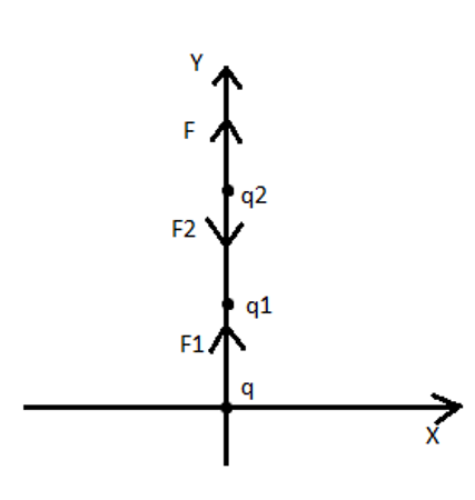 Two point charges are fixed on the y axis: a negative point charge q1 ...