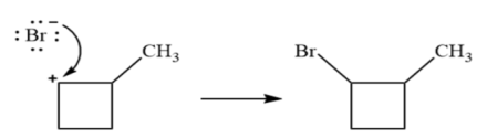 Vinylcyclopropane reacts with HBr to yield a rearranged alkyl bromide ...