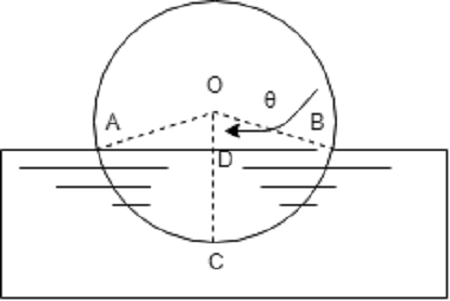 Depth and a specific gravity of a log in water. | Homework.Study.com