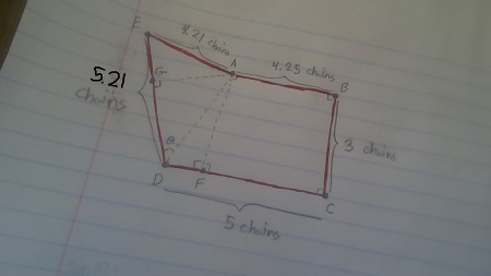 Determine the area of the enclosed property in square feet and acres ...