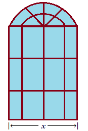 A Norman window has the shape of a rectangle surmounted by a semicircle ...