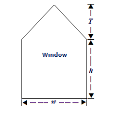 Consider a window the shape of which is a rectangle of height h ...