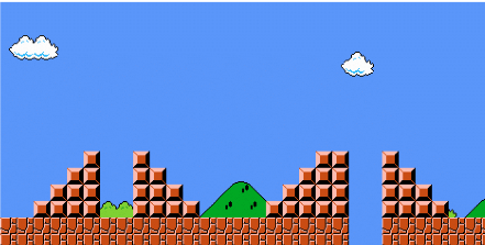 Create a unit step function that models this scene from the video game ...