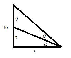 A rectangular billboard 9 feet in height stands in a field so that its ...