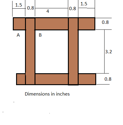 The built-up beam was made by gluing together several wooden planks ...