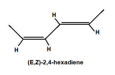 Draw all stereoisomers of 2,4-hexadiene. Position the groups attached ...
