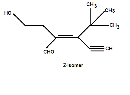 Draw the Z isomer for the following image of an organic compound ...